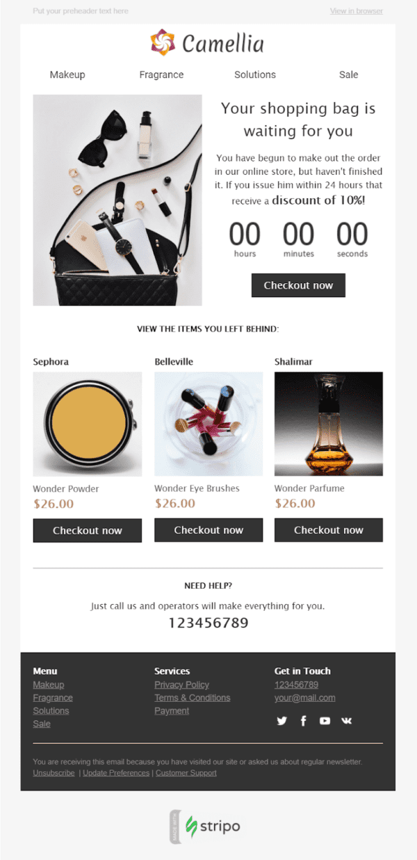 6 Best Abandoned Checkout Email Templates